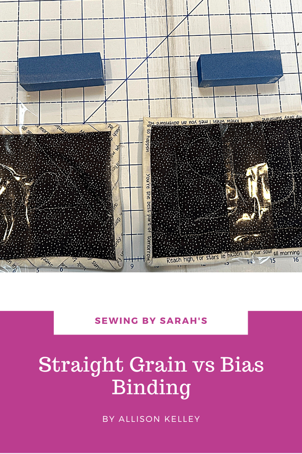Straight Grain vs Bias Binding - Sewing By Sarah