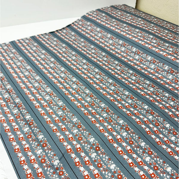 Perfect Binding Blue and Rust Floral - Sewing By Sarah