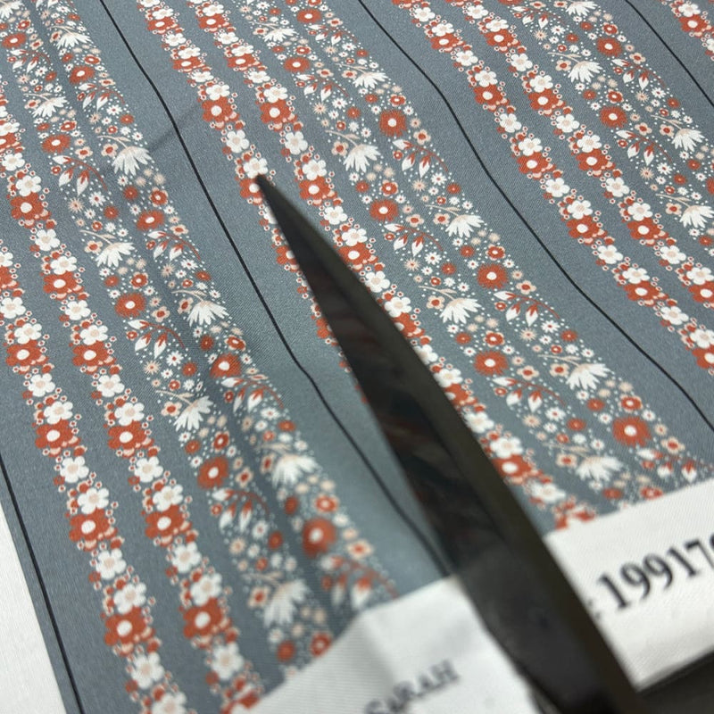 Perfect Binding Blue and Rust Floral - Sewing By Sarah