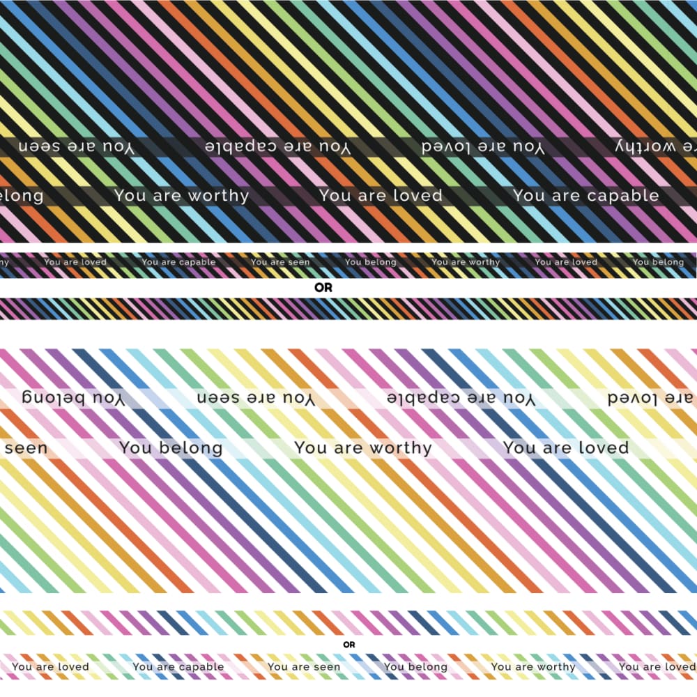 Sewing By Sarah - Perfect Binding Yardage Rainbow Stripe