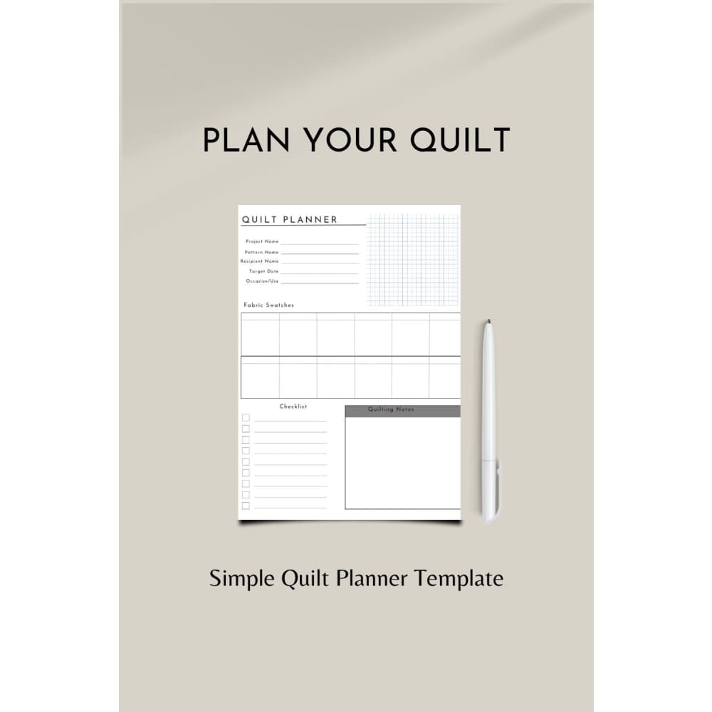 Sewing By Sarah - Quilt Planner Printables